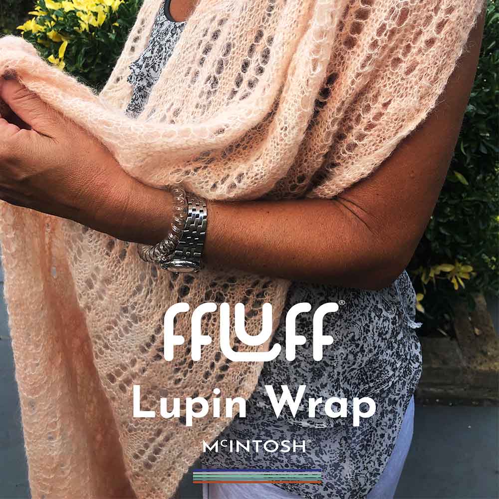 1 Skein ffluff Lupin Wrap - Digital PDF Knitting Pattern McIntosh